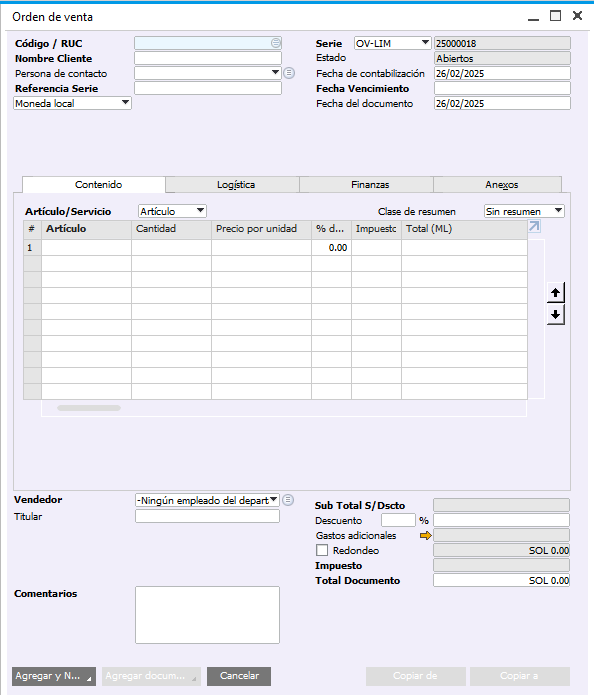 Modulo Ventas - Clientes